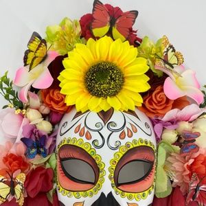 Boutique | Accessories | Day Of The Dead Flower Mask | Poshmark